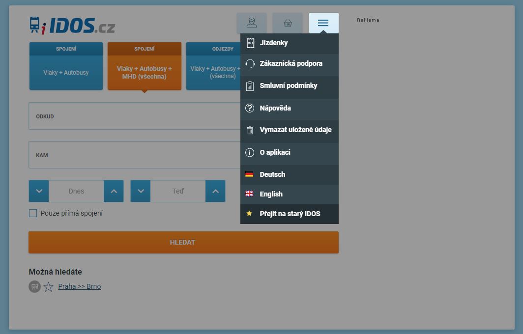 IDOS vlaky: Vyhledání spojení a SLEVA na jízdném i pro nestudenty